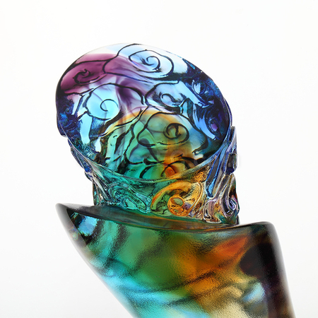 Colored Glaze Crystal Trophy - Corporate Gifts Singapore - Source EC