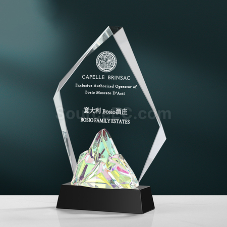 Gradient Crystal Trophy - Source EC - Corporate Gift Online