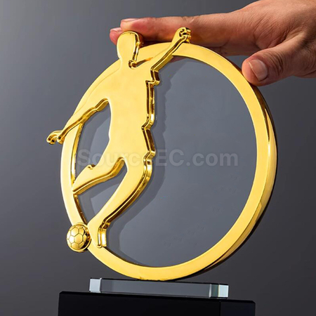 FootBall Crystal Trophy - Corporate Gifts Supplier in Malaysia - Source EC