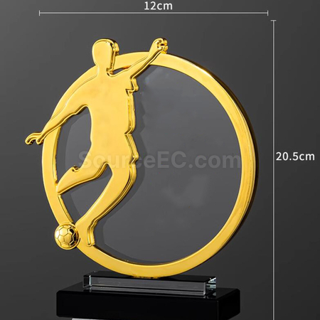 FootBall Crystal Trophy - Corporate Gifts Supplier in Malaysia - Source EC